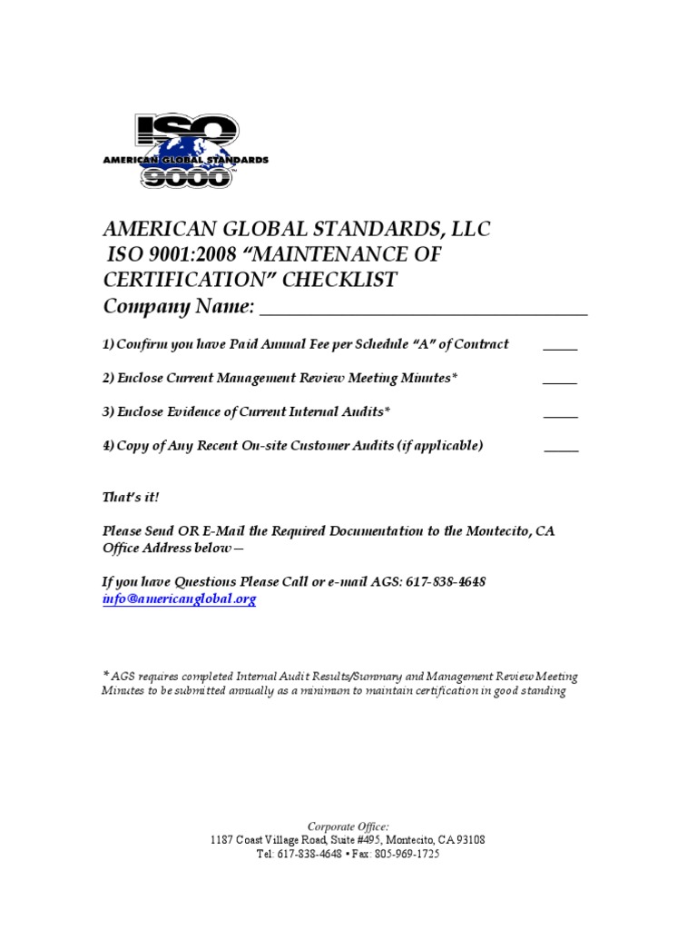 AGS Maintenance of Certification Checklistfred | PDF | Business | Computers