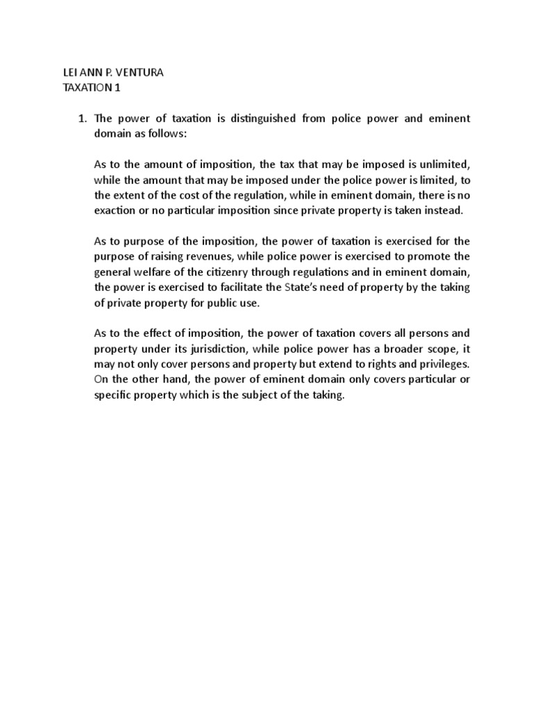 Power of Taxation | PDF | Taxes | Taxpayer