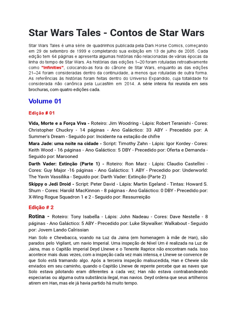 Star Wars Tales - Contos de Star Wars | PDF | Darth Vader | Han solo