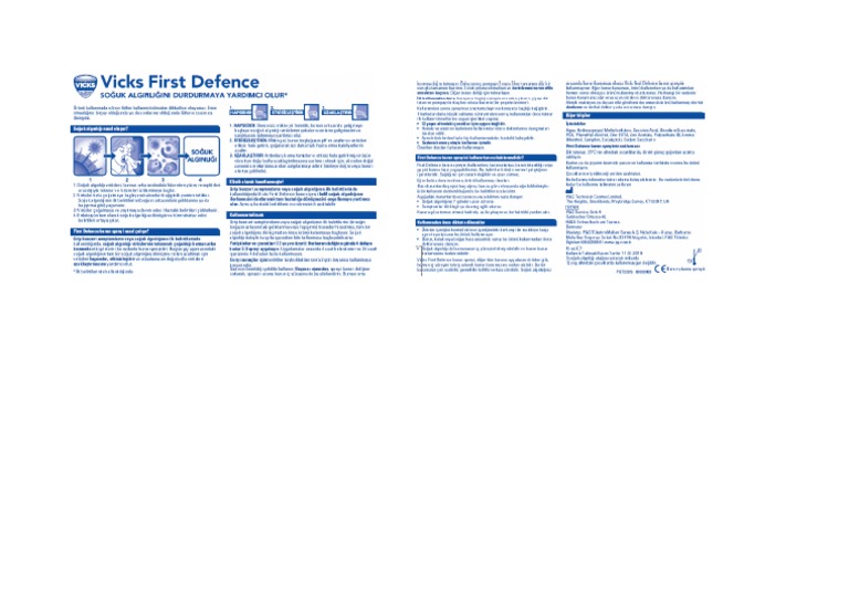 Vicks First Defence - KT | PDF