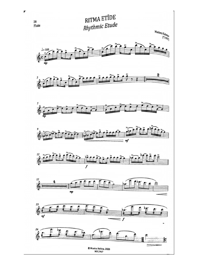 M. Kalniņa - Ritma Etīde | PDF