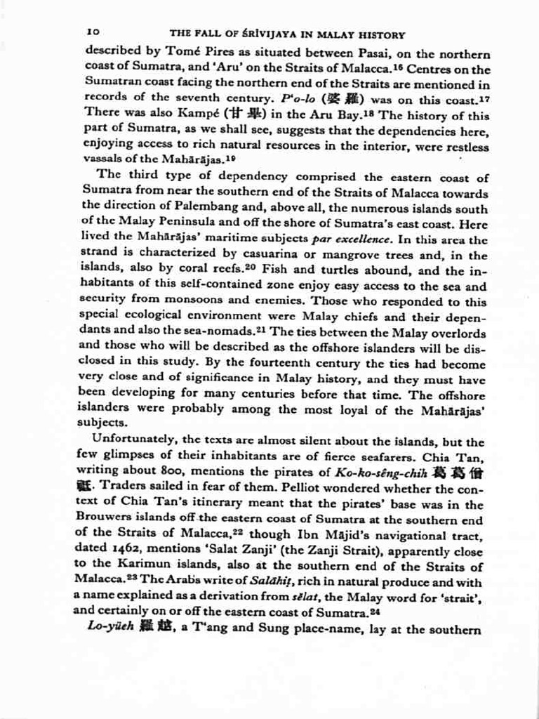 The Fall of Srivijaya in Malay History - O. W. Wolters-21-41 | PDF