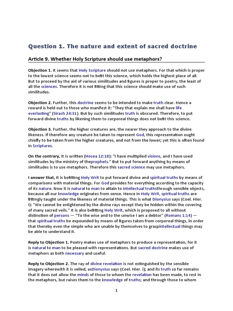 Aquinas Aug29 Reading | PDF | Heaven | Truth