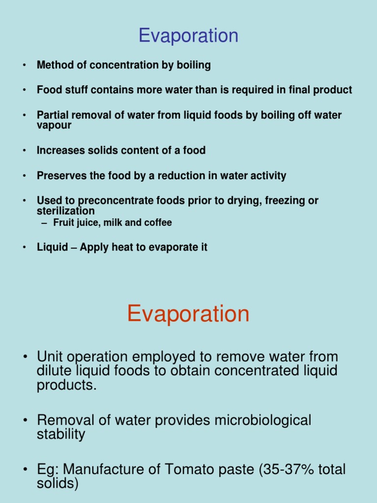 Concentration by Evaporation: An Overview of the Process, Equipment ...