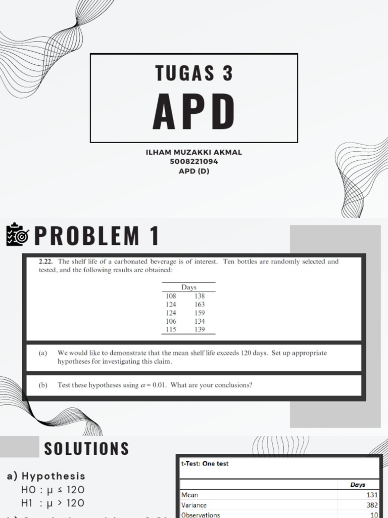 Tugas 3: Ilham Muzakki Akmal 5008221094 Apd (D) | PDF | Sains & Matematika | Teknologi & Rekayasa