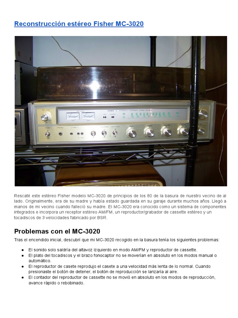 Fisher | PDF | Condensador | Rodamiento (Mecánico)