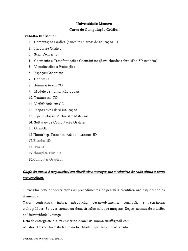 Trabalho Individual | PDF