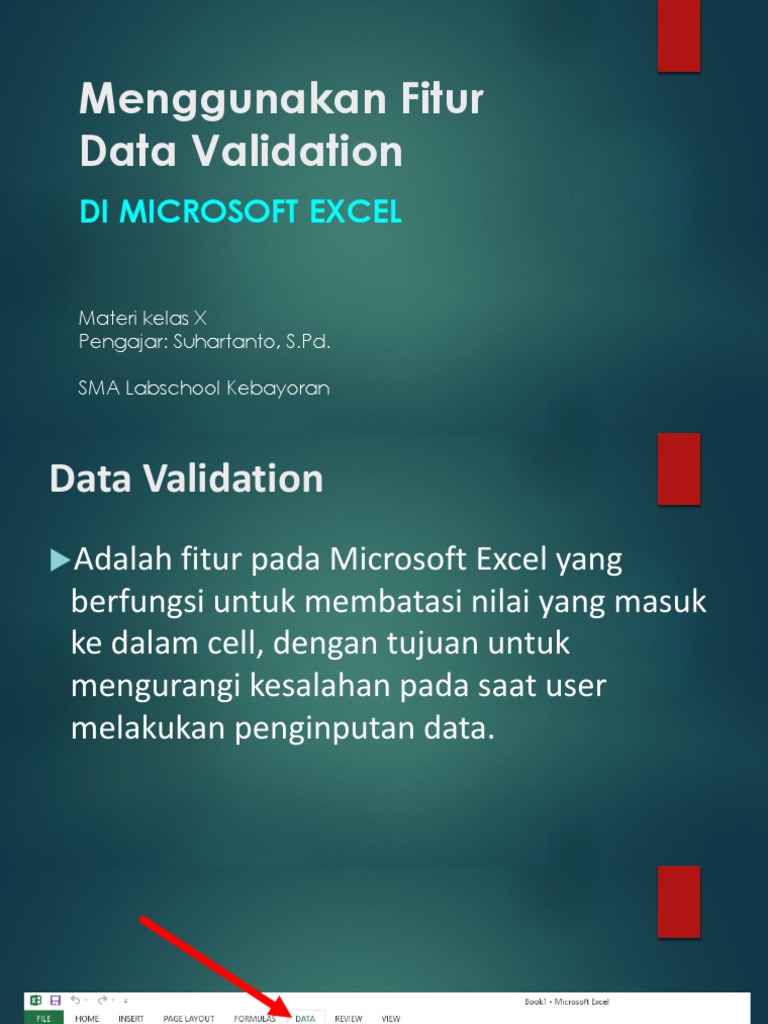 Materi 5 - Data Validation | PDF | Komputer