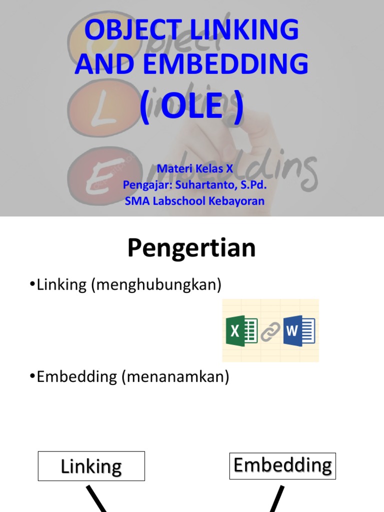 Materi 1 - Object Linking and Embedding | PDF