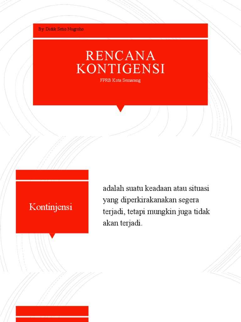 RENCANA KONTIGENSI | PDF