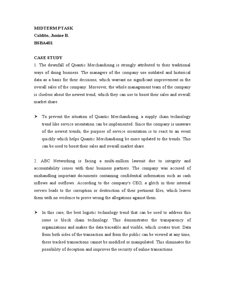 Midterm Ptask | PDF | Forecasting | Demand