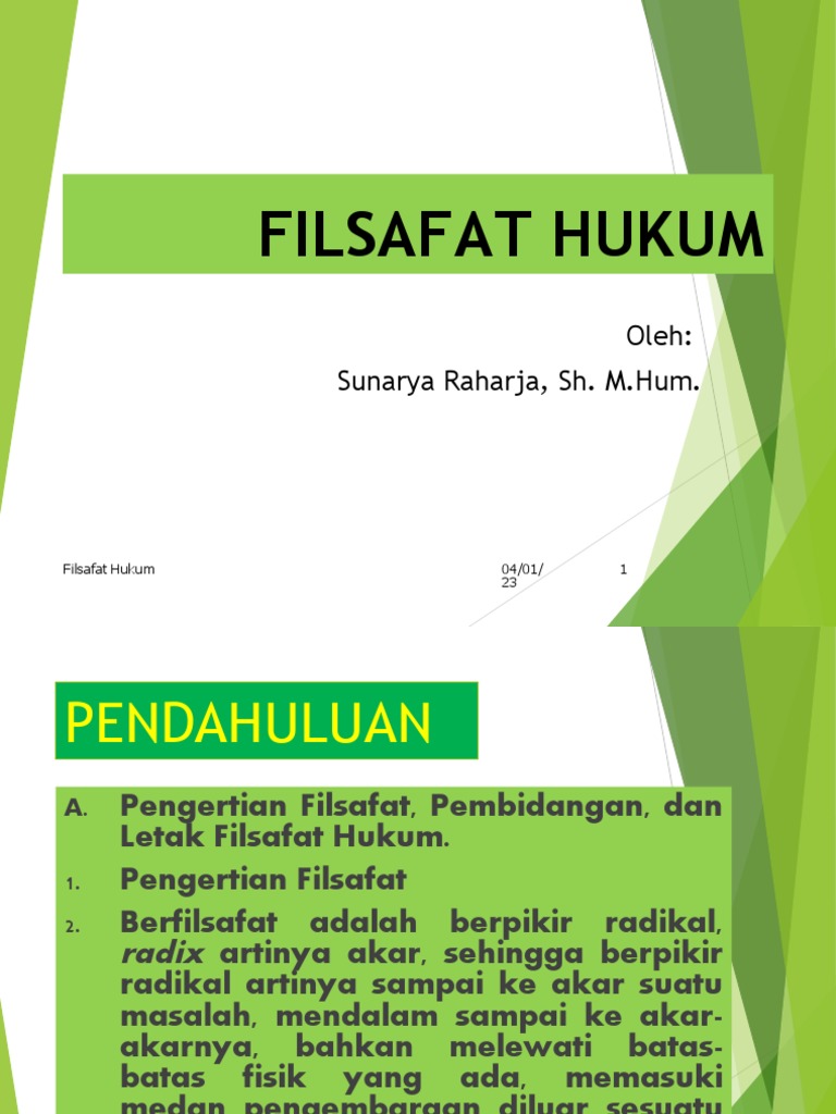 Pemikiran Filsafat Hukum dan Keadilan | PDF | Filsafat