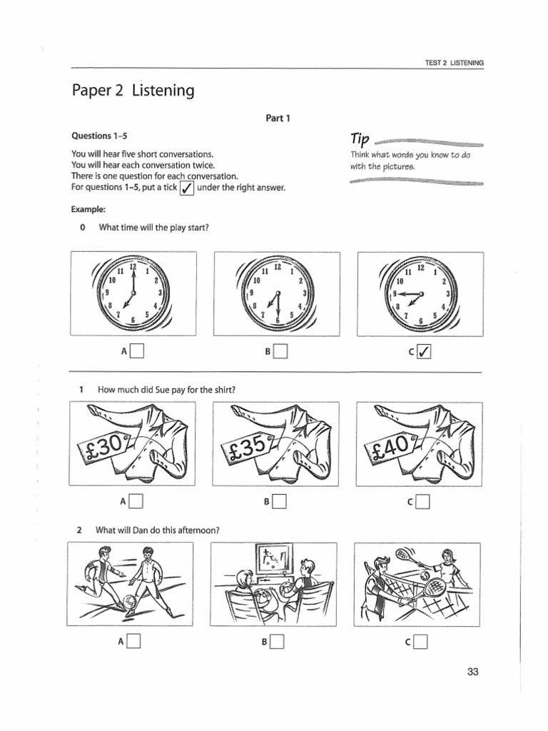 Ket Listening Test 3 | PDF