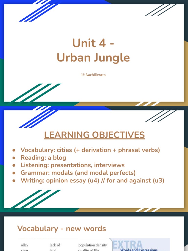 Unit 4 - Urban Jungle | PDF