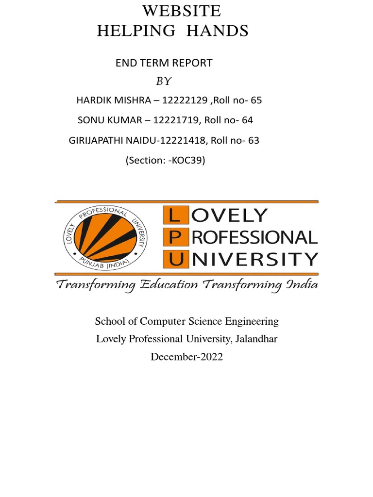 Html Project Report Pdf