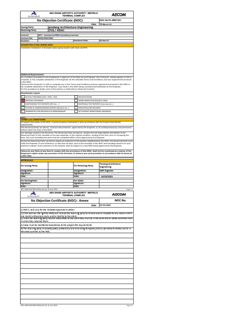PL-MEP-001 Connection Installation PPR Pipe With Stubout PPR | PDF ...