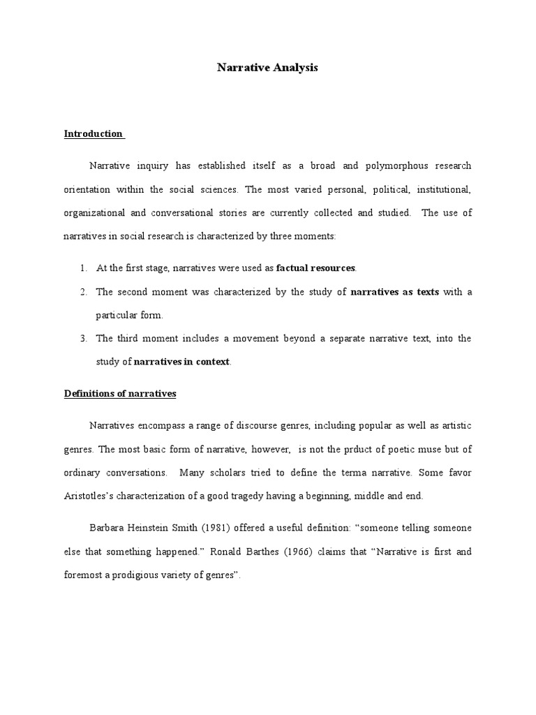 Understanding Narrative Analysis Methods | PDF | Narrative | Cognitive ...