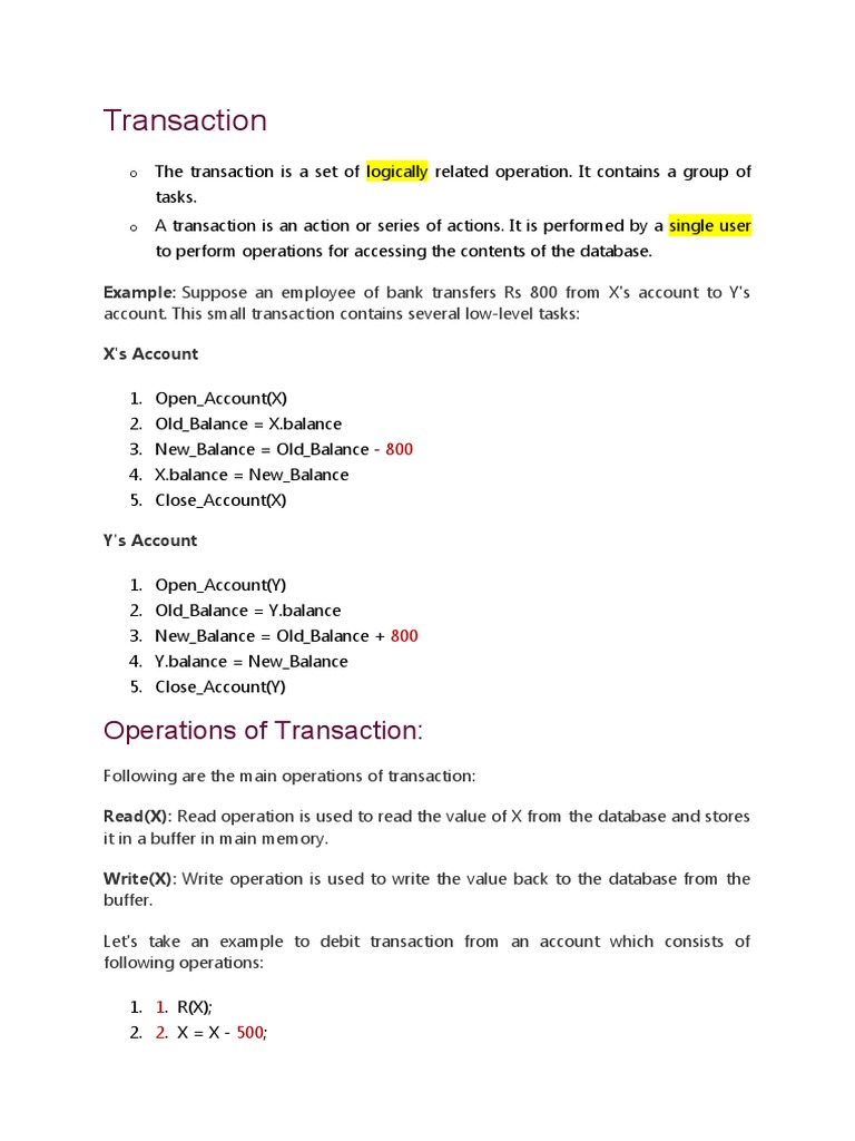 1transaction System | PDF | Database Transaction | Databases