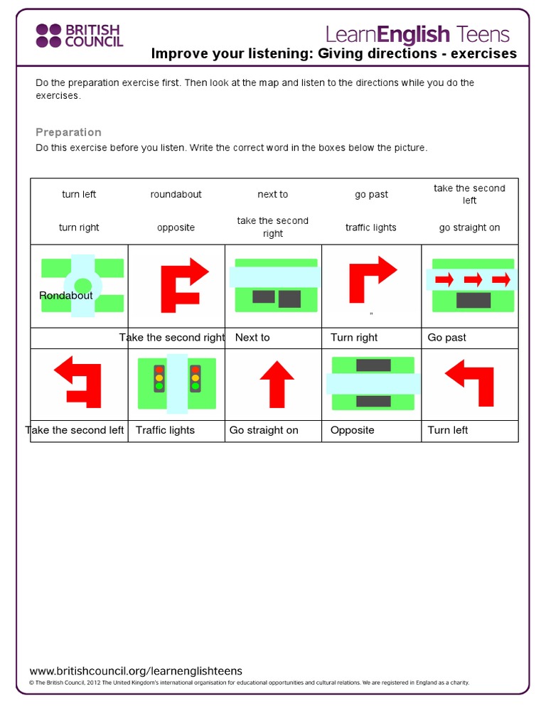 Giving Directions - Exercises 2 | Download Free PDF | Linguistics