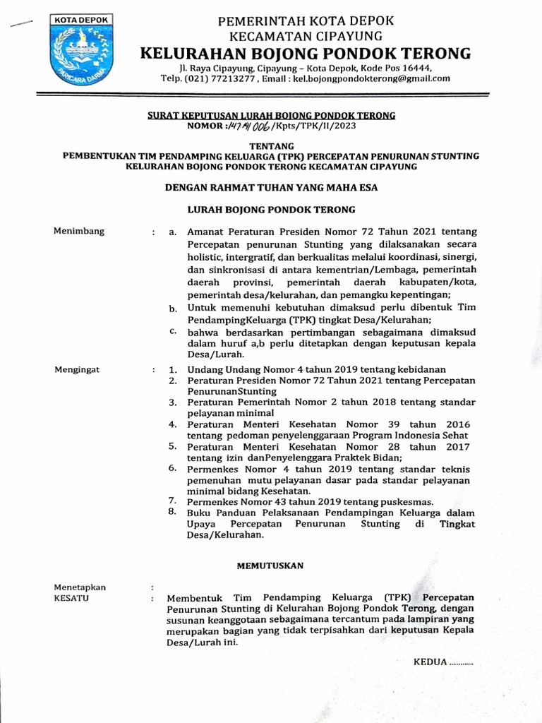 SK TPK KEL. BOPONTER 2023 | PDF