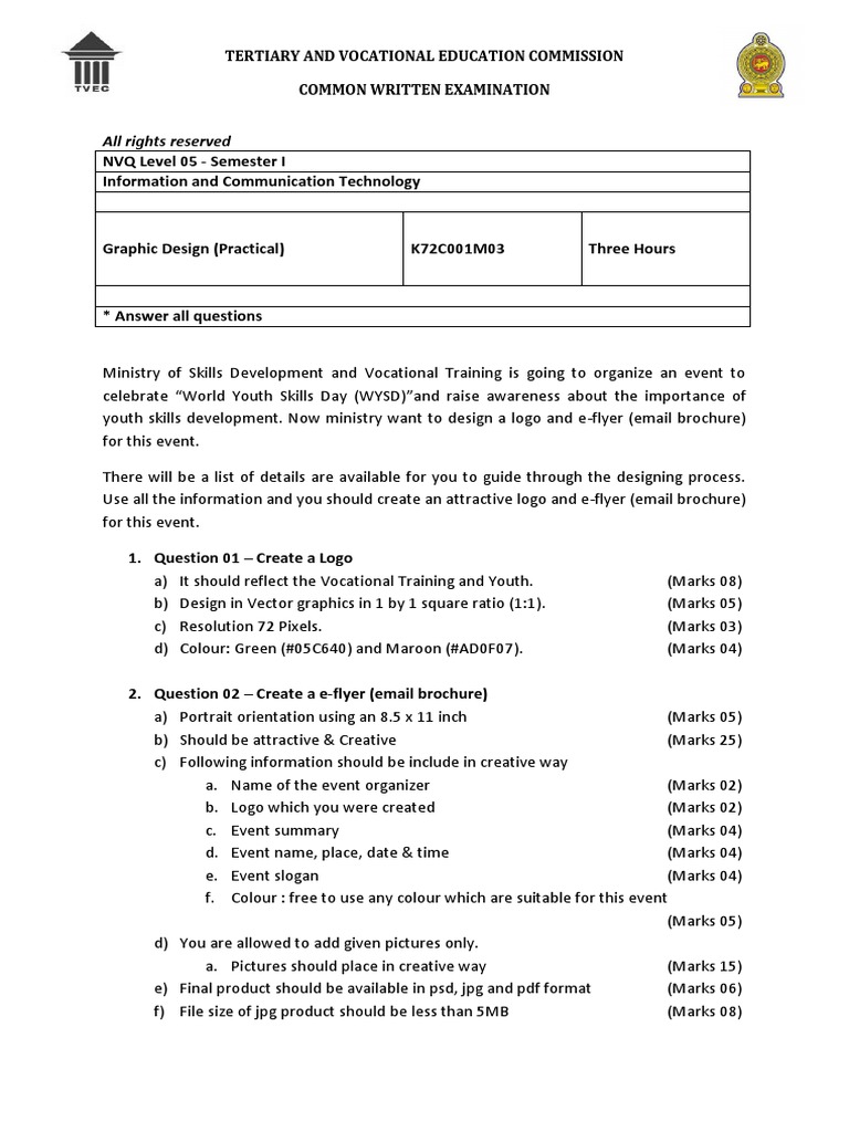 GRAPHIC DESIGN Practical | Download Free PDF | Vocational Education ...