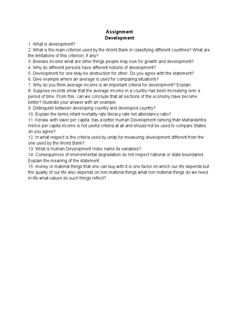 Assignment Development | PDF