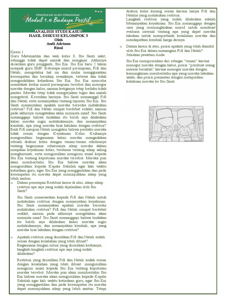 PGP - 4 - KAB - BARRU - CGP RISAL - 1.4.a.5.2 Ruang Kolaborasi - Unggah Hasil Diskusi Kelompok | PDF