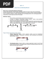 SOM - SF and BM Formulas | PDF | Bending | Strength Of Materials