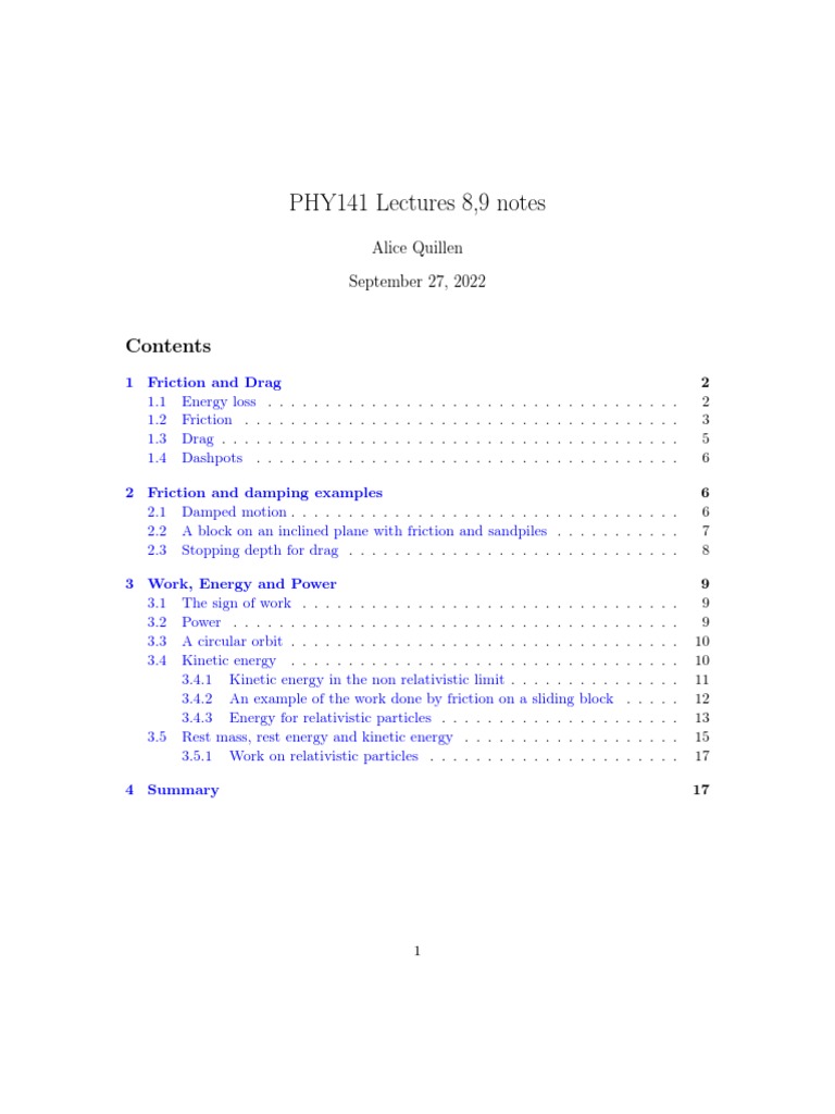 Static Friction Notes Pdf Force Friction