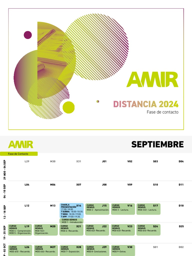 Calendario Amir | PDF | Cuidado de la salud | Medicina