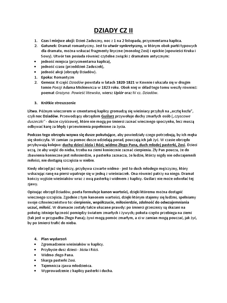 Dziady CZ II | PDF
