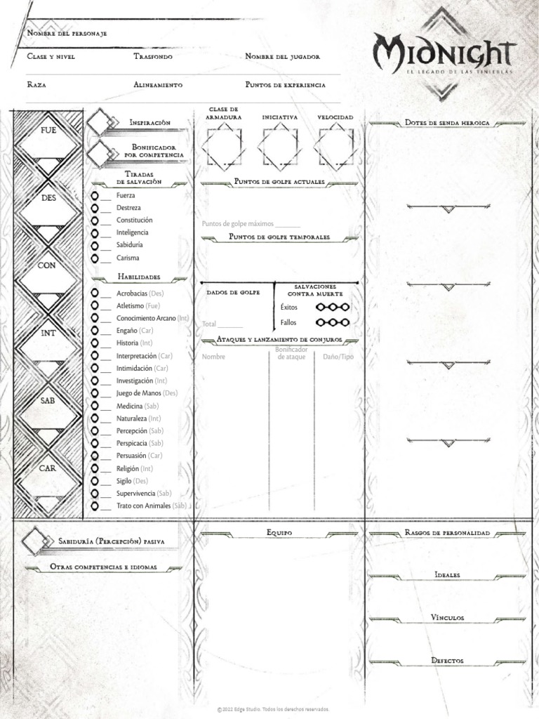 Hoja de Personaje | PDF