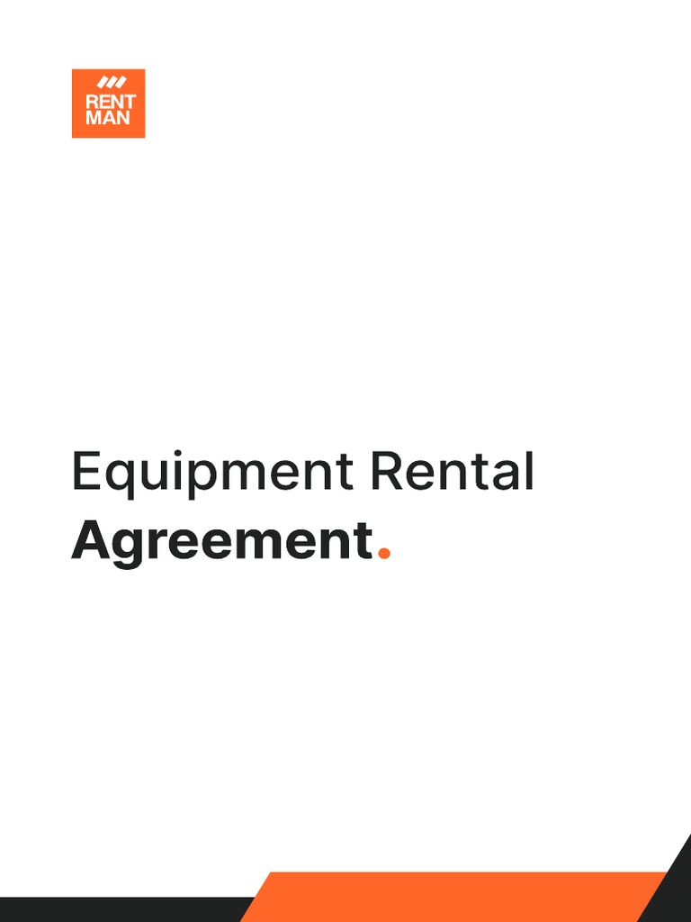 Equipment Rental Agreement Template | PDF | Lease | Renting