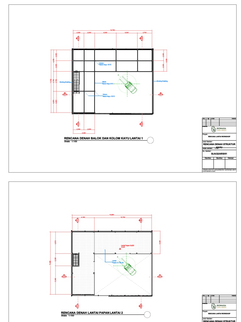 Rencana Lantai Workshop | PDF