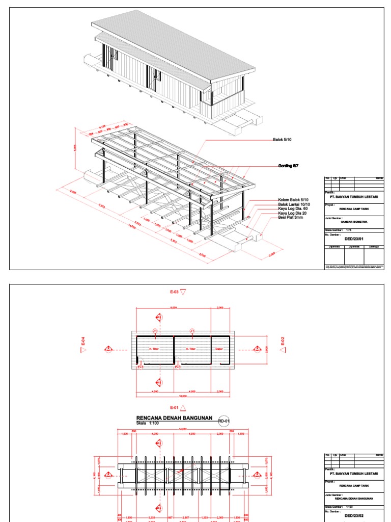 Rencana Camp Tarik: Gambar & Denah | PDF