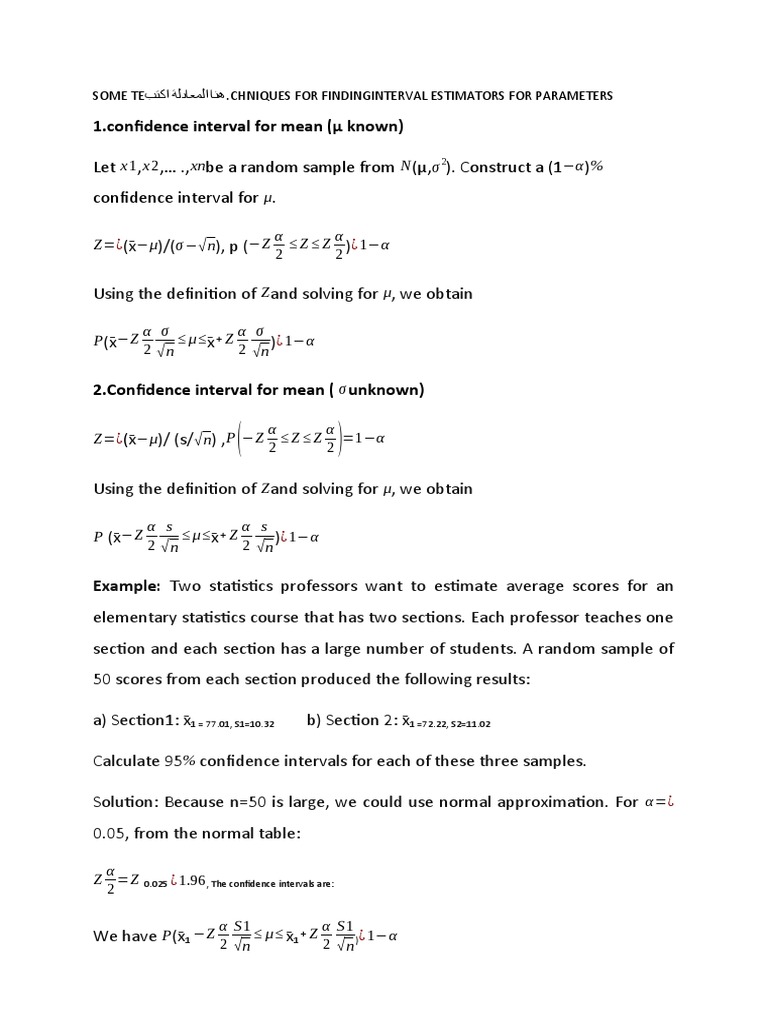 Let,, ., Be A Random Sample From ( ,) - Construct A (1) Confidence Interval For | PDF ...