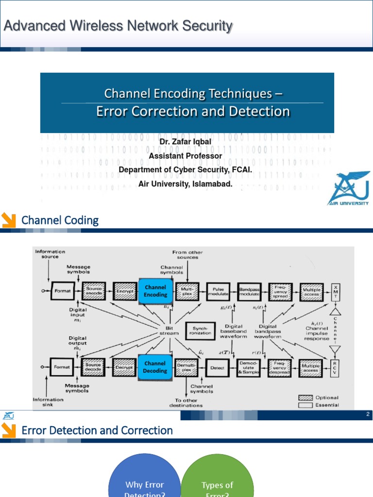Lec 4 Pdf Error Detection And Correction Algorithms