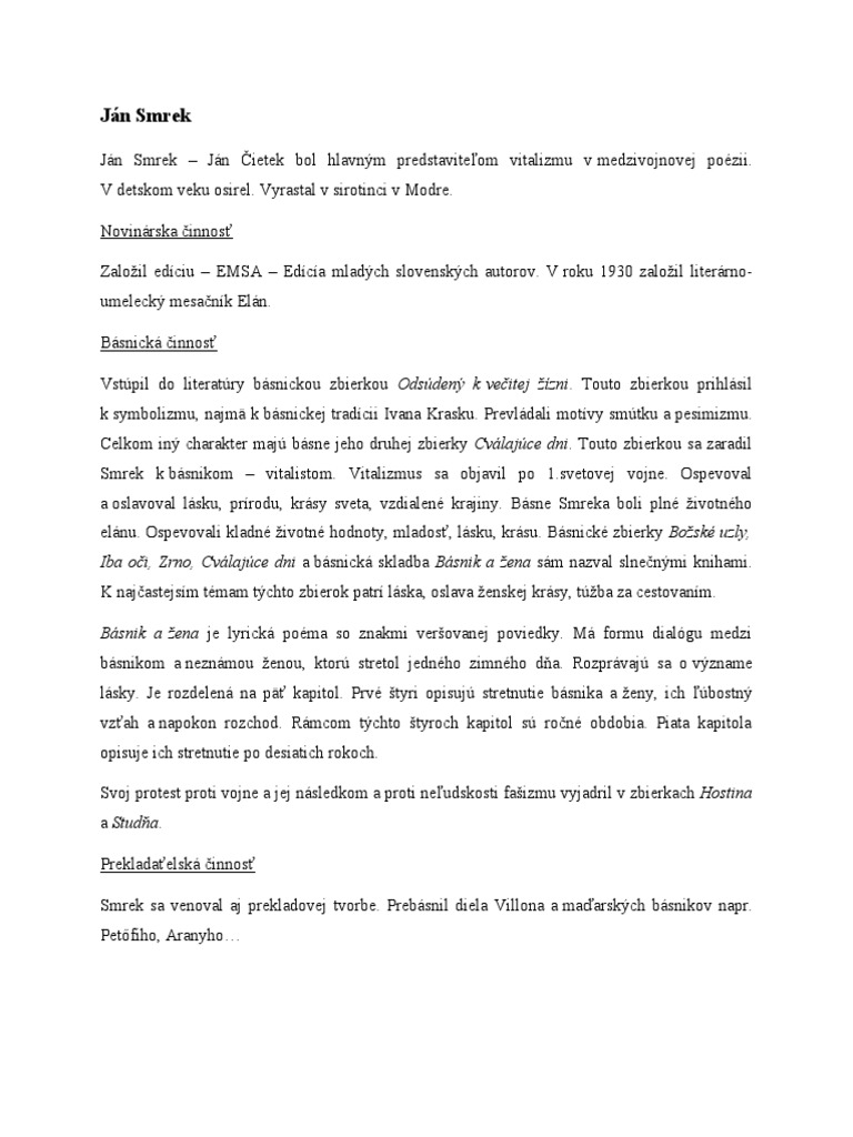 Ján Smrek, Emil Boleslav | PDF