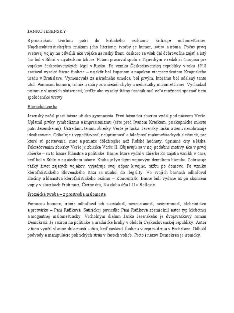 Janko Jesenský | PDF
