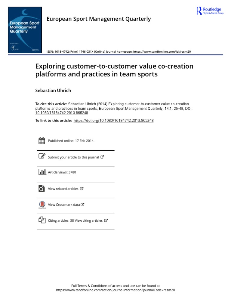 Exploring Customer To Customer Value Co Creation Platforms and ...
