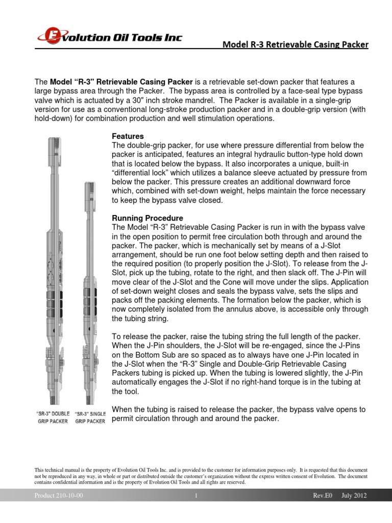 R-3 Single and Double Grip Packer - Rev.E0 - 27 - Jul - 12 | PDF ...