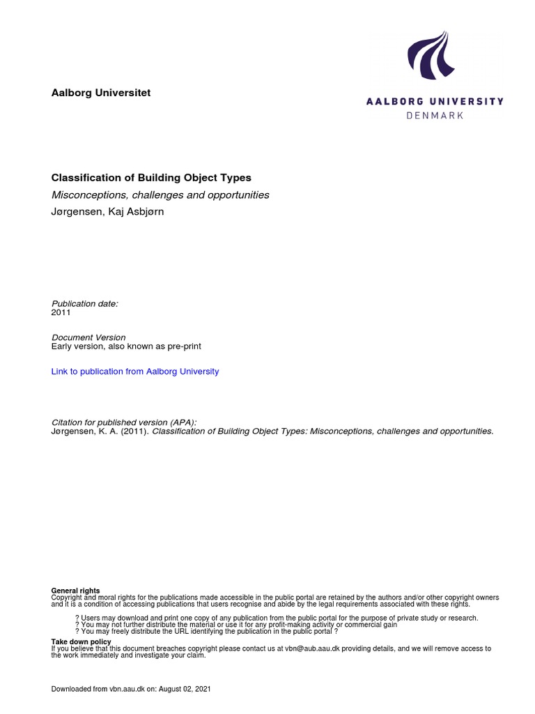 (Jorgensen) Classification of Building Object Types: Misconceptions ...