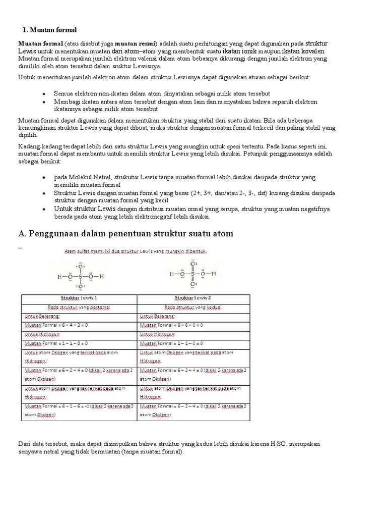 Optimasi Struktur Lewis dengan Muatan Formal | PDF | Teknologi & Rekayasa