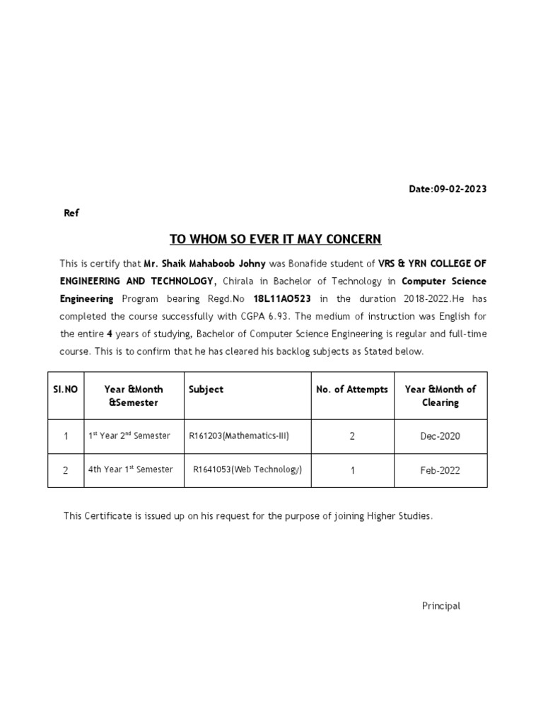 Backlog Certificate | PDF Backlog Certificate | PDF