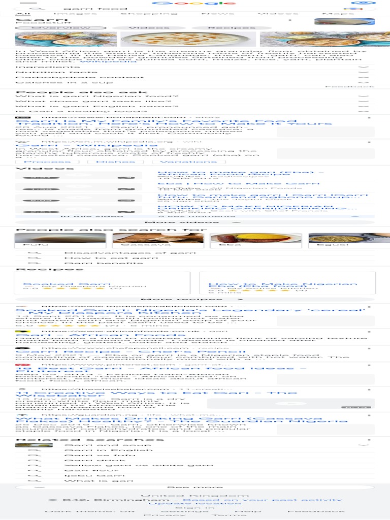 Garri: An Overview of Nigeria's Popular Cassava Flour Food | PDF ...