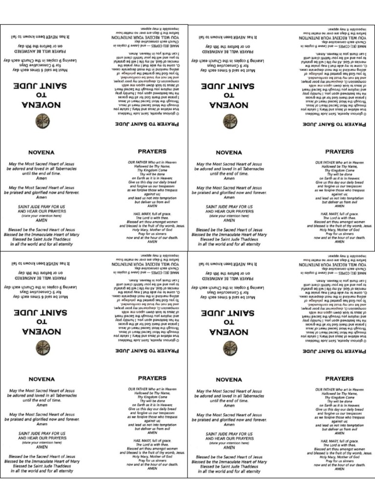 Novena Guide St. Jude | PDF