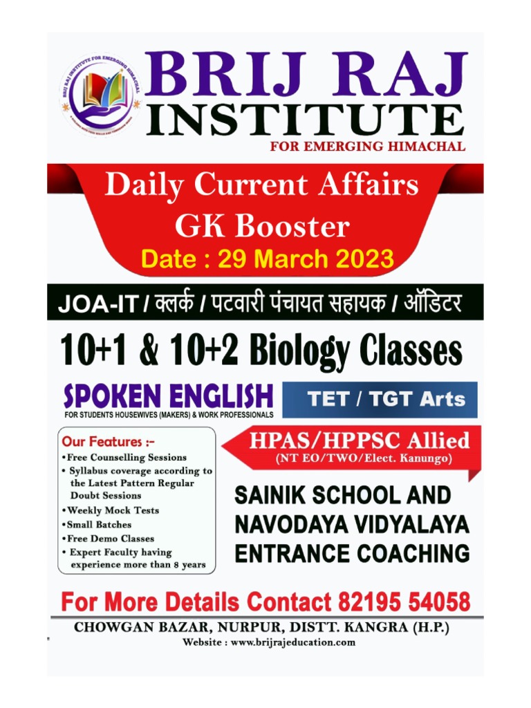 Brij Raj Institute | PDF