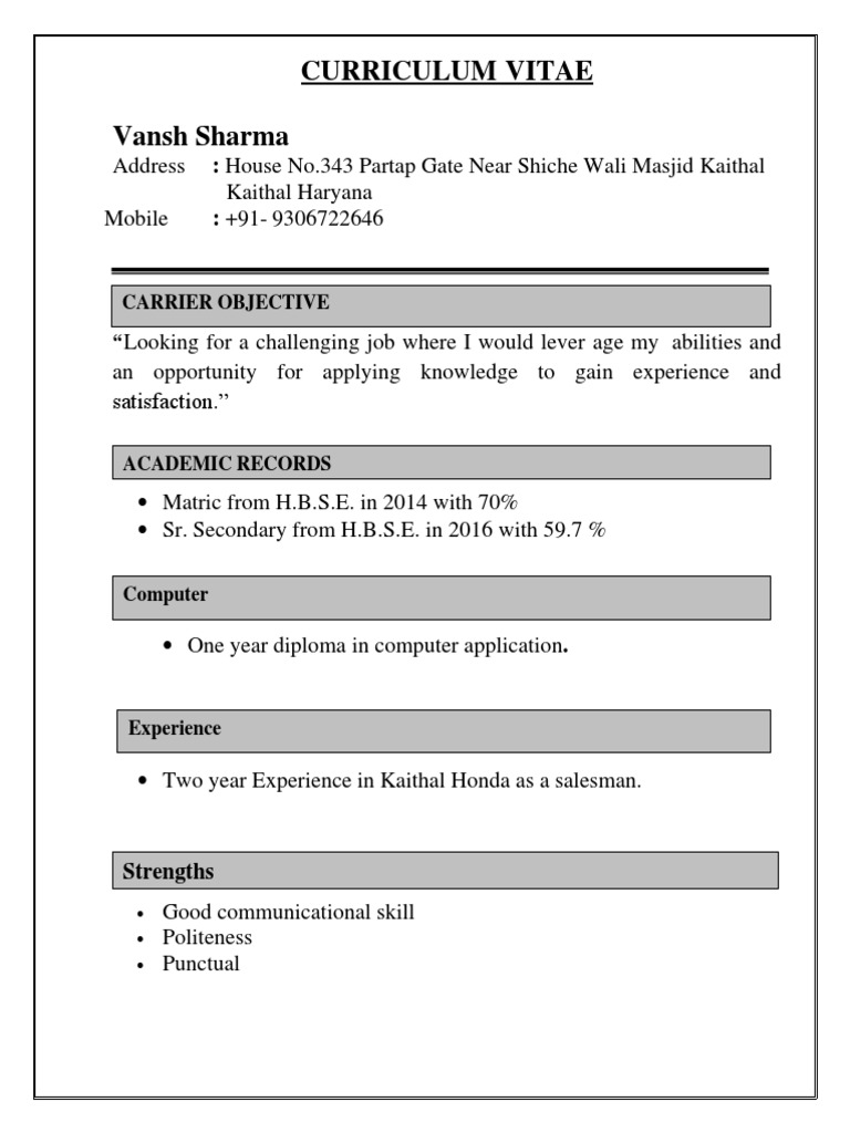Vansh Sharma CV | PDF Vansh Sharma CV | PDF