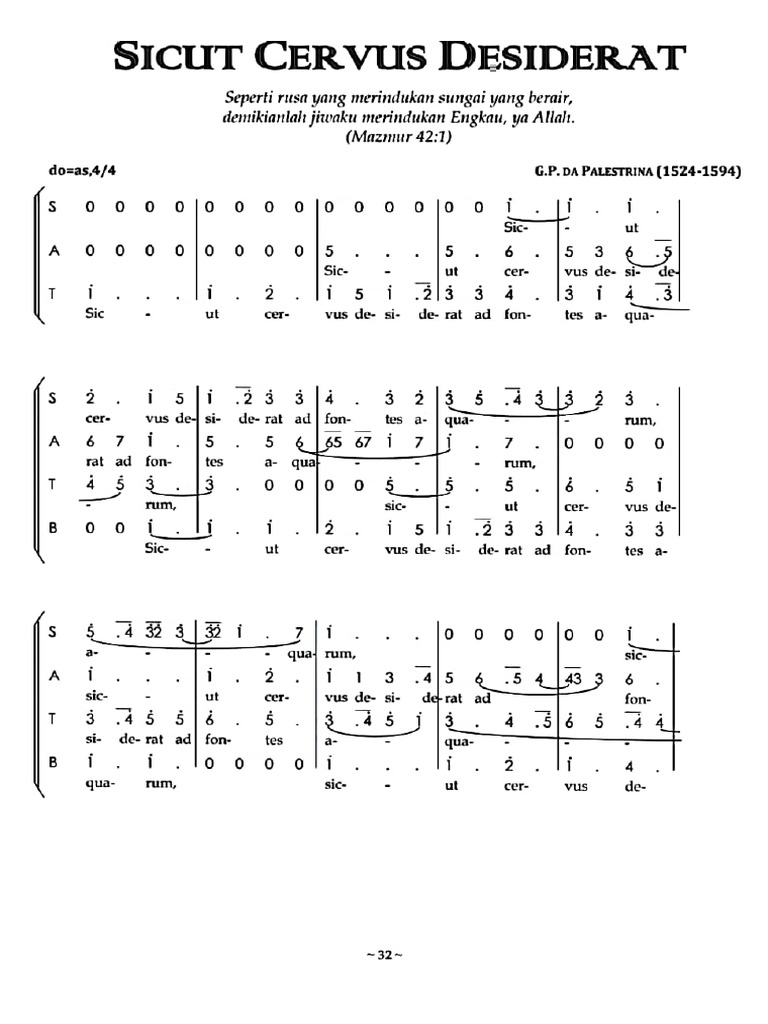 Sicut Cervus Desiderat | PDF