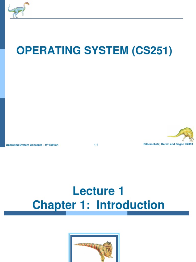 Lec 1-CH1 - Part 1 | PDF | Computer Data Storage | Operating System